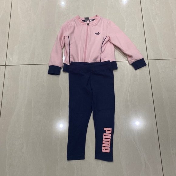 Puma | Matching Sets | Puma Girl Toddler Pink Navy Blue Two Piece Suit ...